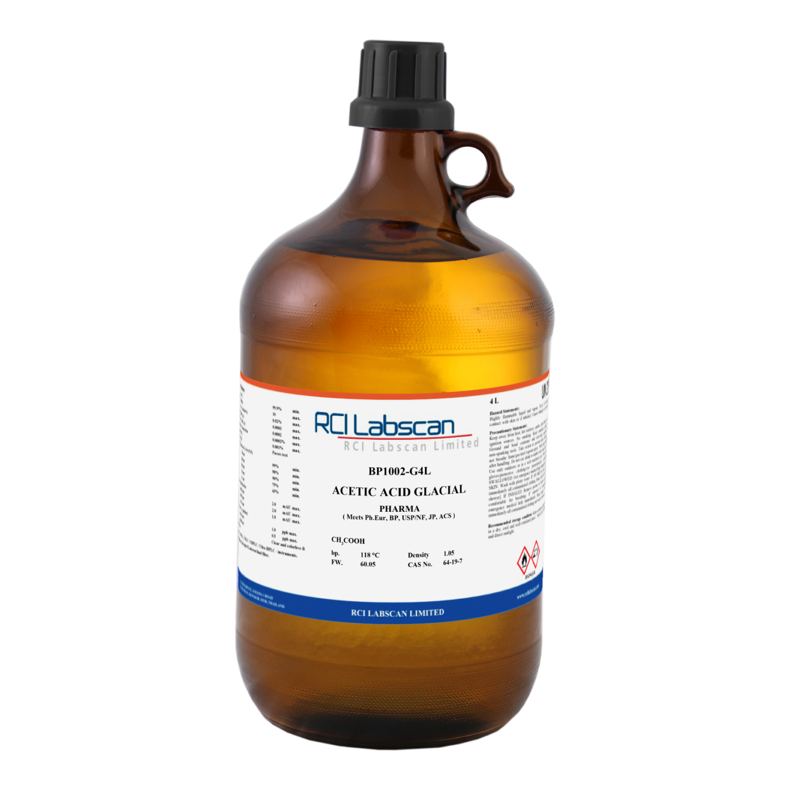 Acetic Acid Glacial, Pharma - RCI LABSCAN LIMITED (EN)